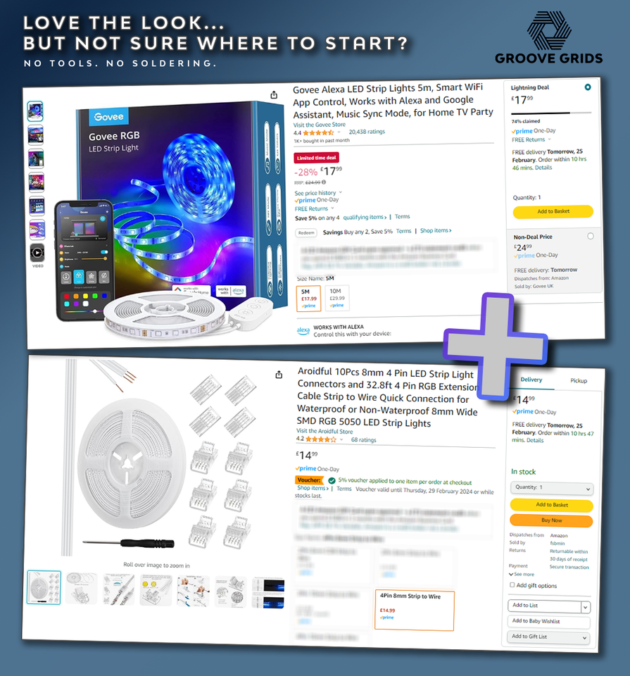 LED Lighting Strip Housing For IKEA Kallax. Vinyl Record LP Collection ...