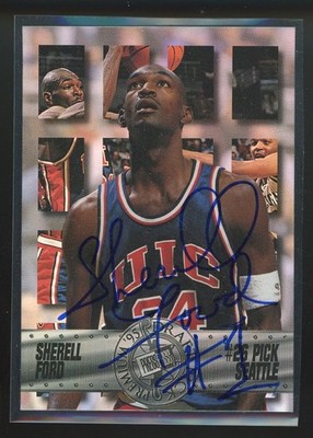1995 PressPass SHERELL FORD Signed Card autograph AUTO SONICS ...