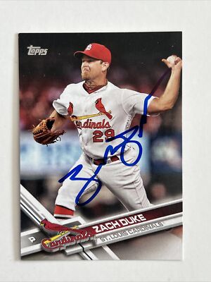 Zach Duke Autographed 2017 Topps Card #307 In Person N016 | eBay