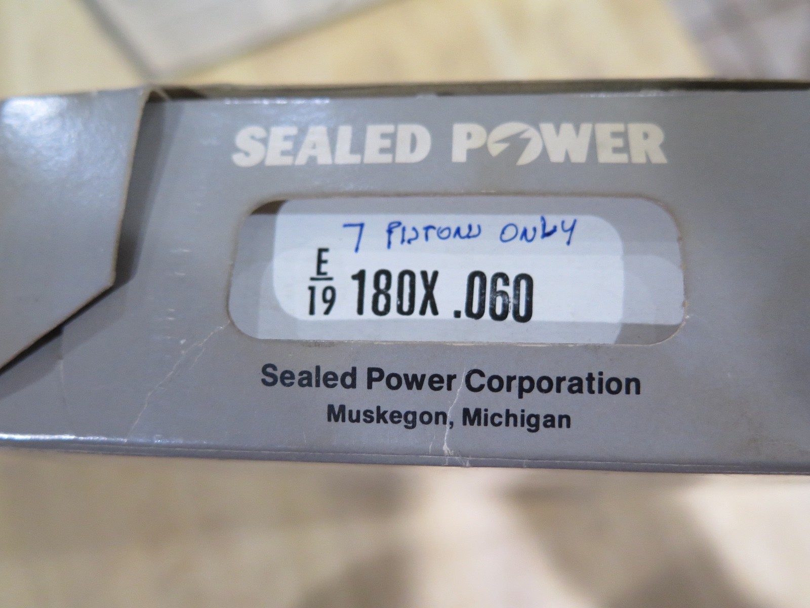 Piston Ring Set Sealed Power E-180X .060 Incomplet for 7 Pistons Only ...