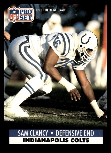 1991 Pro Set #525 Sam Clancy Indianapolis Colts Football EX | eBay