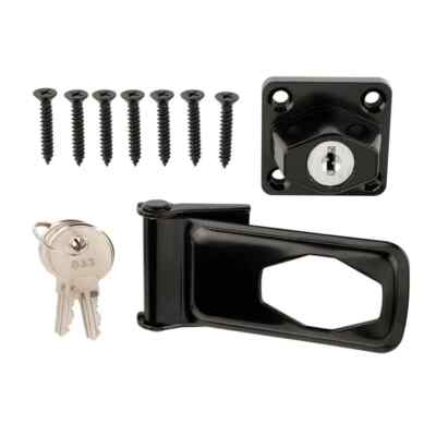 Everbilt 3.5 inch Black Key Door Cabinets Gate Keyed Safety Locking ...