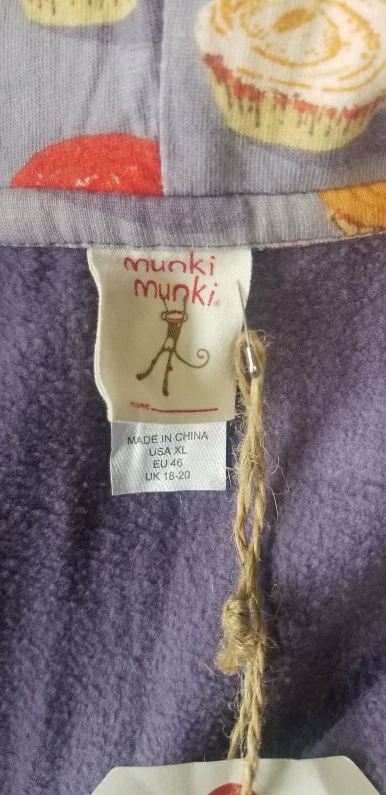 Munki Munki Perfect Pajamas Hooded Sweatshirt. Cupcake Patch & Hood ...