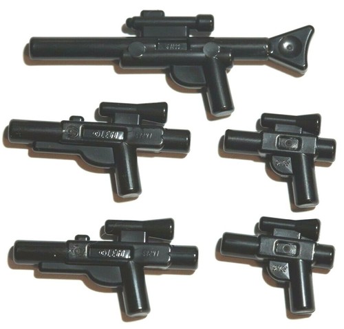 NEW LEGO - Weapon - gun - Star Wars 5 Black Blasters 1 Long, 2 Medium ...