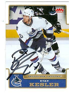 Ryan Kesler autographed Hockey Card (Vancouver Canucks) 2006 Fleer #194 ...