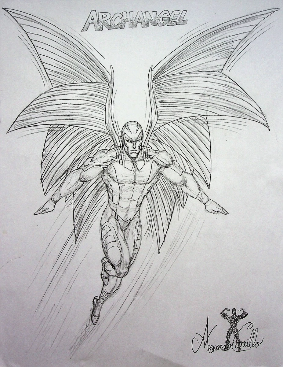 X Men Archangel Drawings