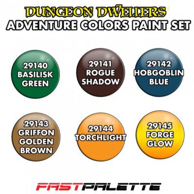 Reaper Fast Palette: Dungeon Dwellers Adventure Colors (6 colours ...