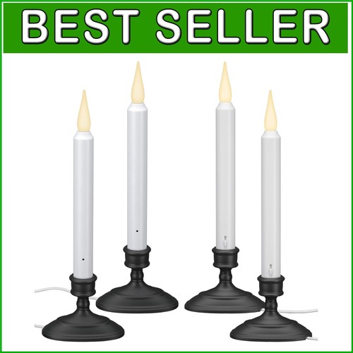 LED Electric Window Candles with Dusk to Dawn Sensor - Antique Bronze ...