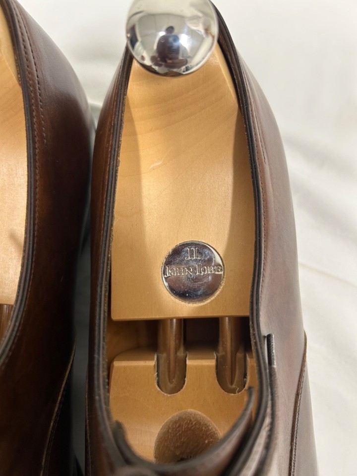 John Lobb Phillip ll Parisian Brown Cap Toe Shoes Sz 12E Calf Leather ...