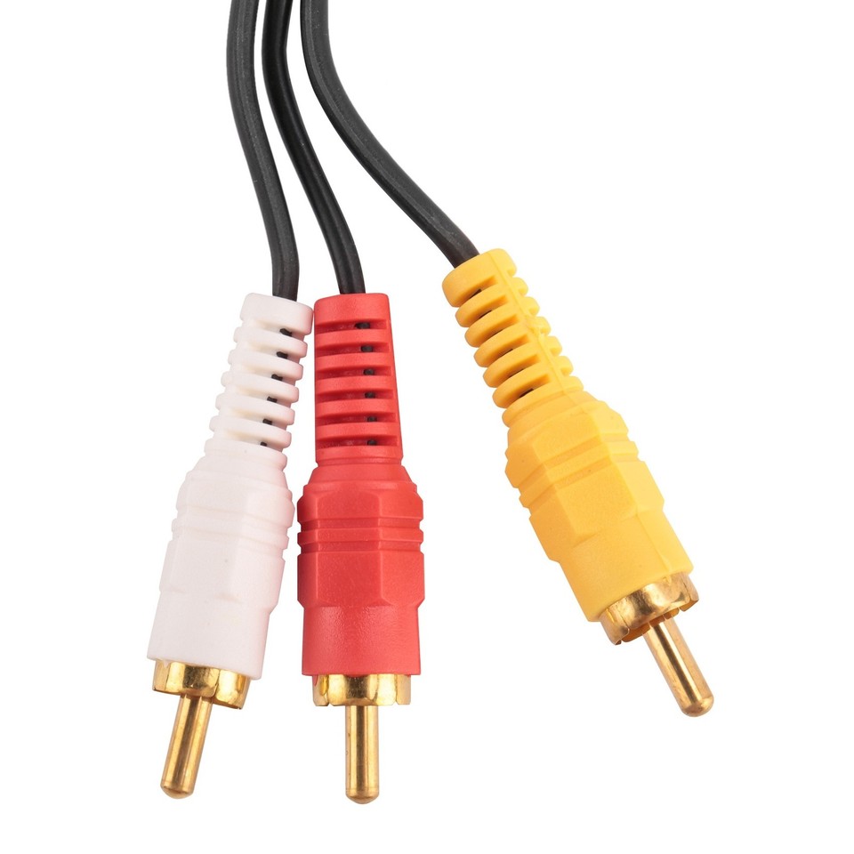 4.9ft 3.5mm Plug to 3 Male Adapter AV Extension Cable for VCD DVD ...