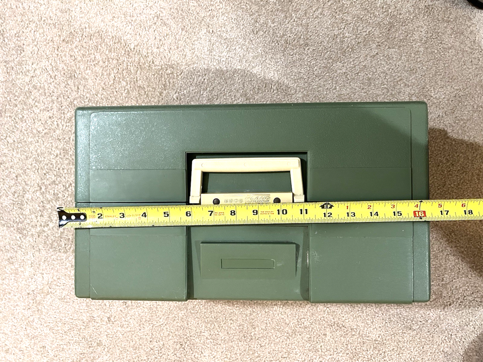 Large Vintage Plano 8606 Tackle Box full with Fishing Lures Knife Stren ...