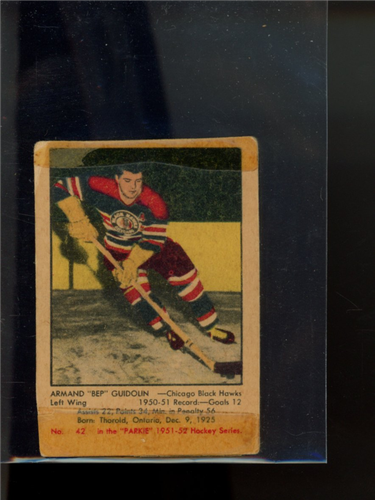 1951 PARKHURST #42 ARMAND "BEP" GUIDOLIN RC ROOKIE | eBay