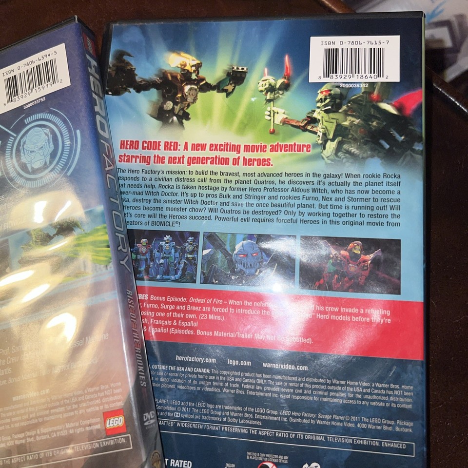 Lego Hero Factory 2 DVDs! Rise Of The Rookies/Savage Plant | eBay