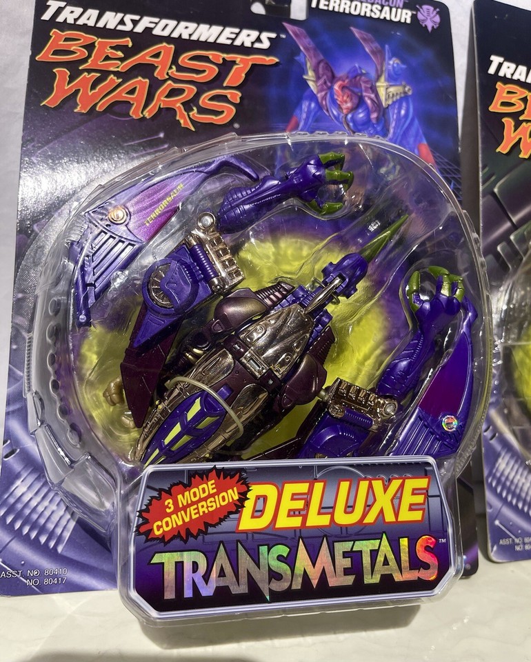 Transformers Beast Wars TERRORSAUR,RATTRAP 1997 DELUXE TRANSMETALS NEW ...