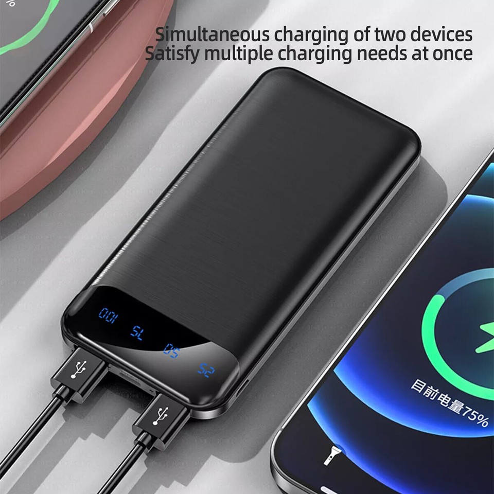 9000000mAh Power Bank Fast charger Pack USB Backup Battery For Mobile ...