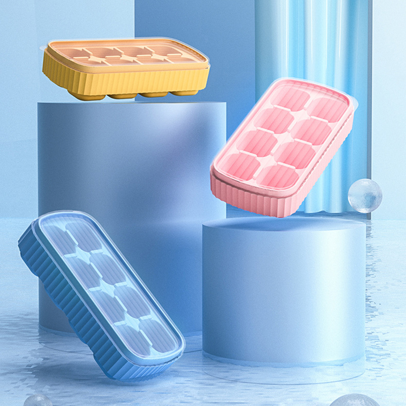 Ice Cube Maker Reusable Non-slip Multi-purpose Ice Tray Mold Pp | eBay