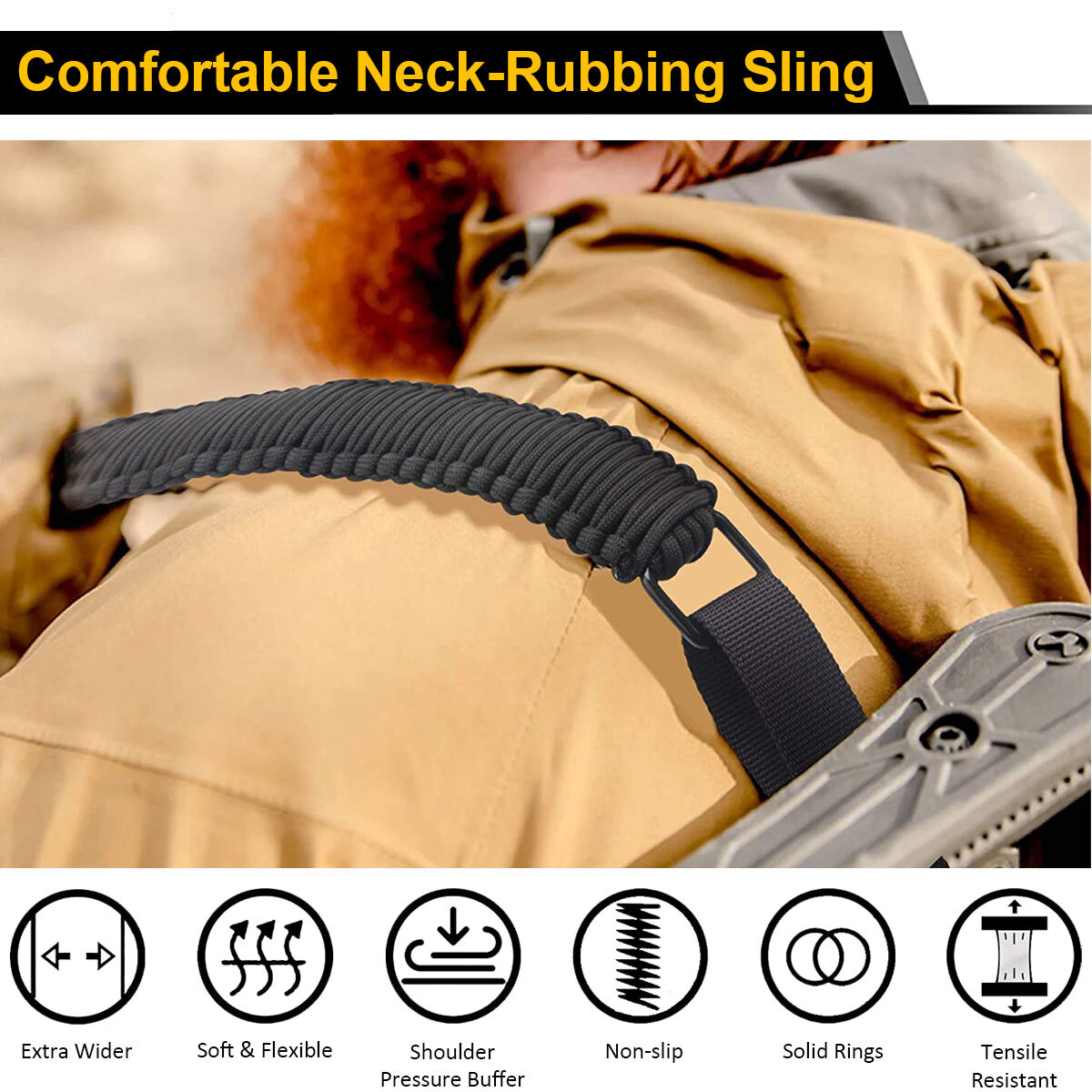 2 Point 550 Paracord Rifle Gun Sling Shotgun Adjustable Strap With ...