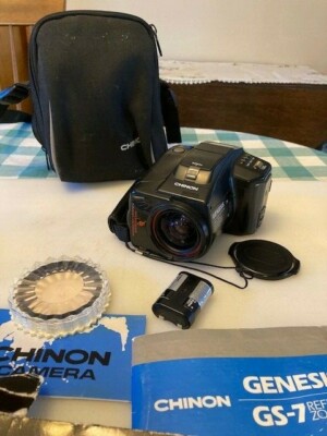 Chinon Original Genesis 35mm 35-80 Zoom SLR Camera w/ Case, 2 Bat ...