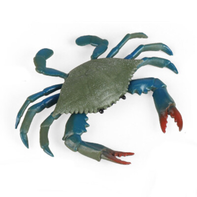 Sea Animal Figures Toy Green Small Crab Plastic Realistic Ocean Animal ...