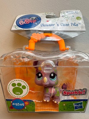 Littlest Pet Shop LPS 2342 Shimmer N Shine Sparkle Baby Purple RHINO ...