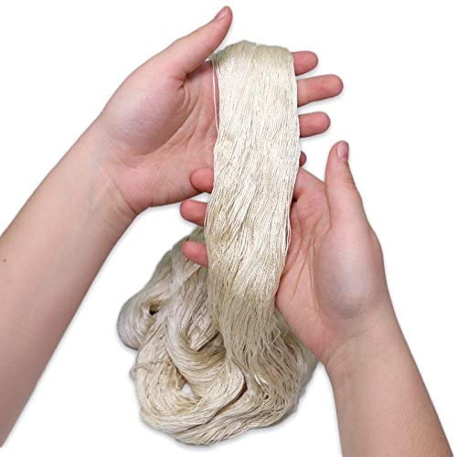 Mulberry Silk Yarn| Lace Weight 6 Ply Yarn 1 Skein | 100% Natural White ...