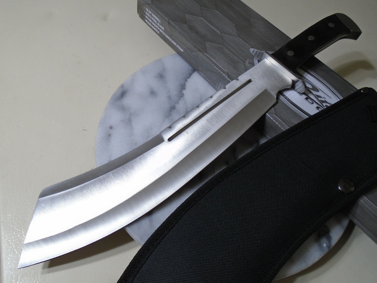 Rite Edge Huge Brimstone Machete Sword Chopper Knife Full Tang Fixed ...