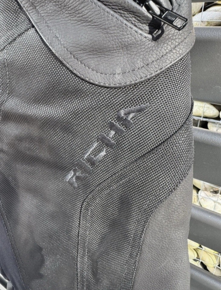 Richa Leather and Textile Motorcycle Trousers Size M Short Leg Black ...