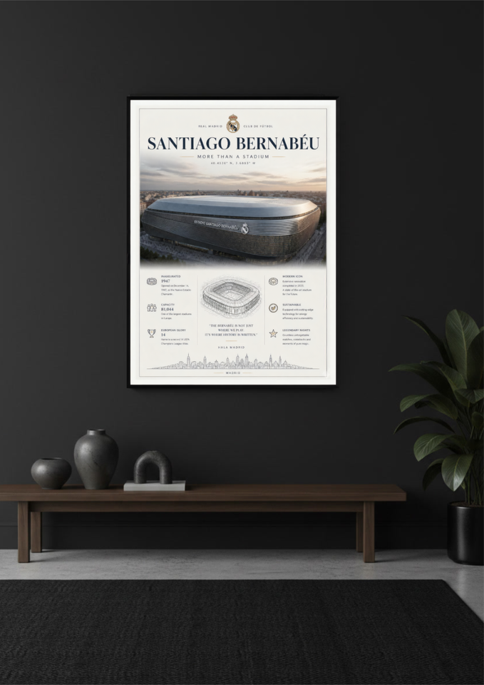 Real Madrid Santiago Bernabeu Stadion Poster | eBay