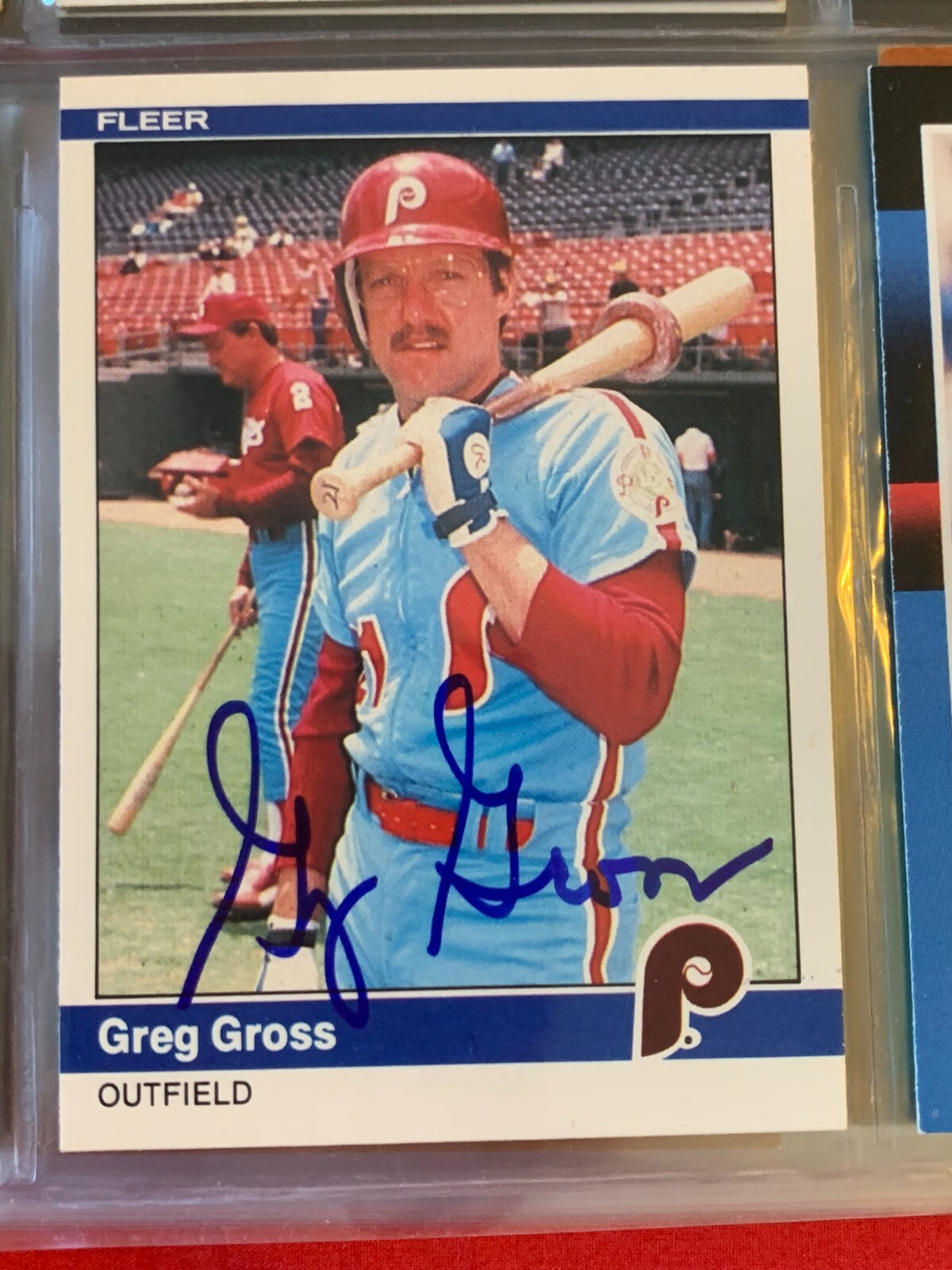 GREG GROSS AUTOGRAPHED SIGNED 1984 FLEER CARD PHILLIES COA | eBay