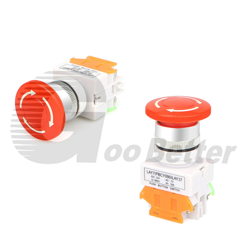 Emergency E Stop Switch 22mm /30mm Latching Mushroom Stop Push Button ...