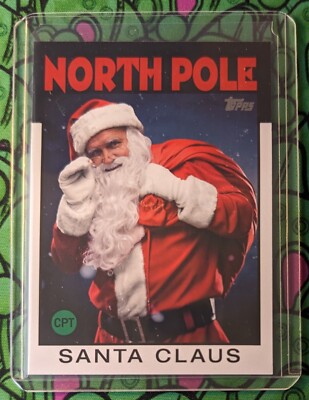 ️ Santa Claus Baseball Card ️ 2023 Topps Holiday 🔥 Rare SSP!! 🔥 SA-1986 ...