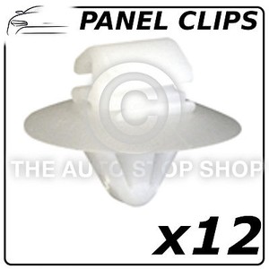 Bodyside Trim Clips 6,2 x 12,2MM - White For Renault Master Range 10036 ...