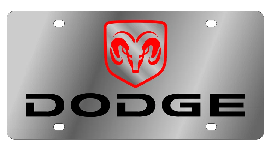 Dodge Emblem On Red