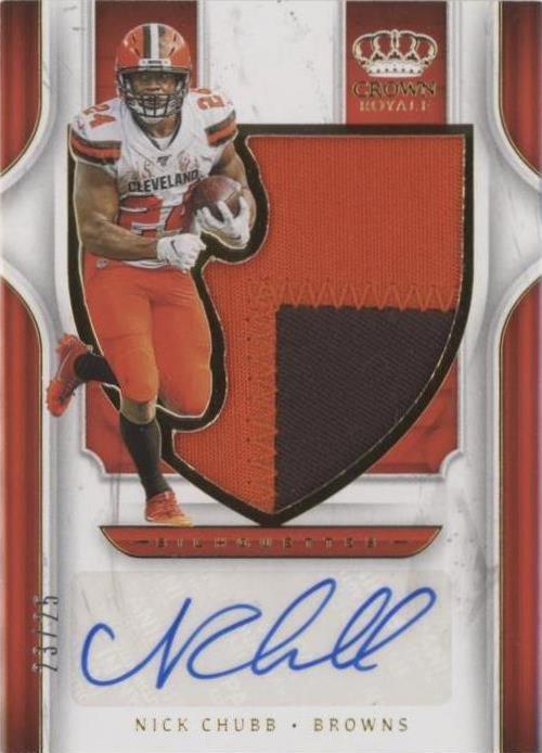 2019 Panini Chronicles - Crown Royale Silhouette Autographs Nick Chubb ...