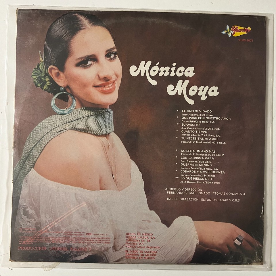 Monica Moya, El Hijo Olvidado, 1980 Mexican Lp, Factory Sealed ...
