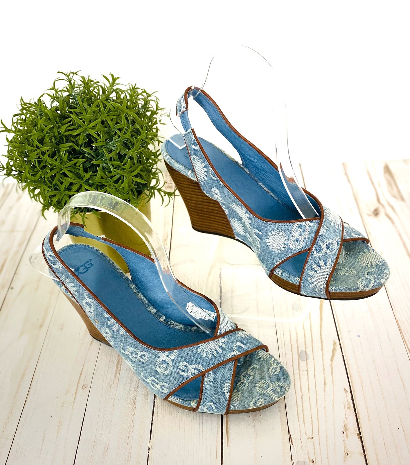 Light Blue Wedge Heels