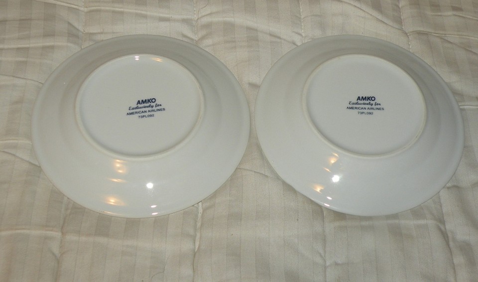 AMERICAN AIRLINES LOT OF 2 FIRST CLASS 7 inch PLATES AMKO 73PL092 | eBay