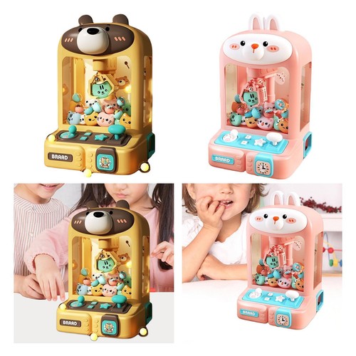 Claw Machine with 10 Mini Plush Animals Electronic Small Toys Mini ...