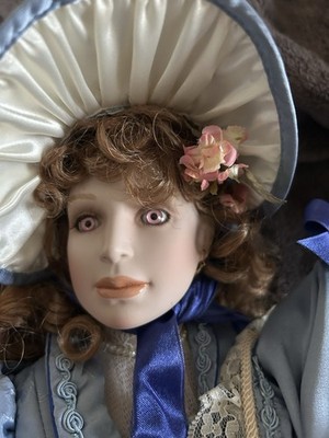 Emma Danbury Mint Victorian Porcelain Doll by Rose Pinkul w/ Shawl Hat ...