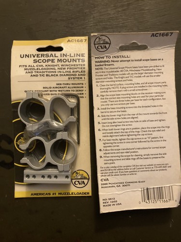 CVA Universal In-Line See-Thru Scope Mounts (New) AC1667. 2 Available ...