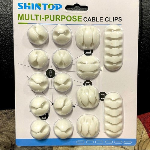 Cable clips multi-purpose cable management cord organizer 16 piece ...
