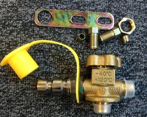 P36 NGV1 CNG Fill Receptacle Stainless Steel/Brass w/Shutoff Valve ...