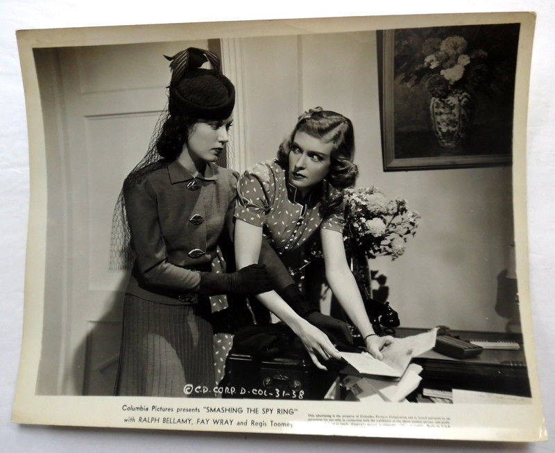 FAY WRAY Movie Film 8 x 10 PHOTO Smashing The SPY RING 1938 Ann DORAN ...