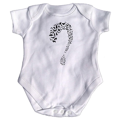 Riddler Question Mark Bats - Funny Novelty Soft Babygrow Gift Newborn ...