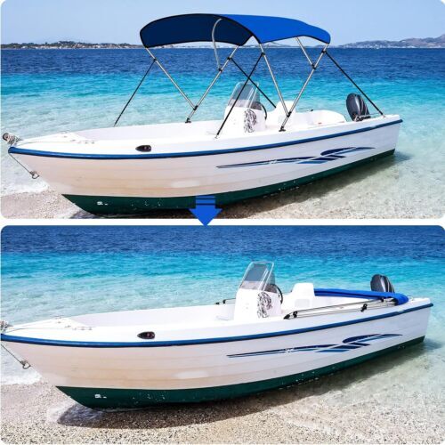 Kakit Sun Shade Canopy For Pontoon V-Hull Jon Boat Storage Boot Bimini ...