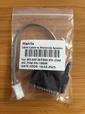 Harris M5300 M7300 XG-25M XG-75M XG-100M Adapter Cable DB44 to Motorola ...