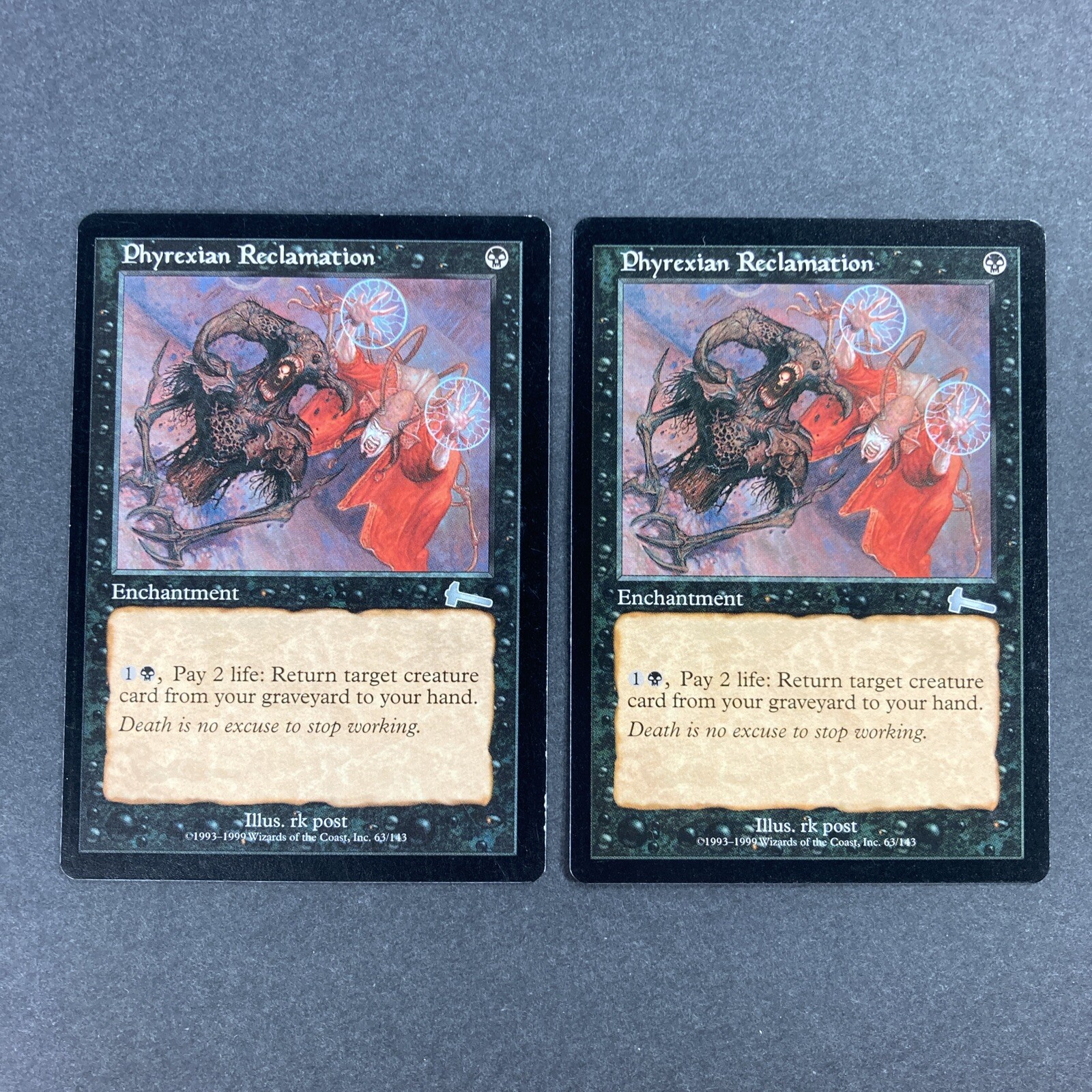 Set of X2 MTG Phyrexian Reclamation Urza's Legacy 63/144 Regular ...