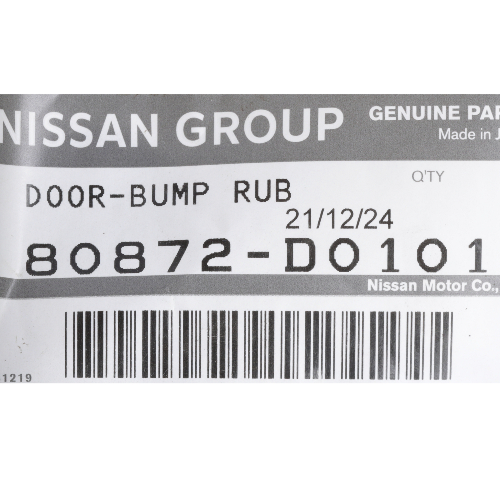 Nissan 80872D0101 Genuine OEM Door Shell Bumper for sale online | eBay