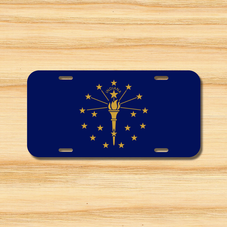 Indiana State Flag License Plate Vehicle Auto Tag Indianapolis Gary ...