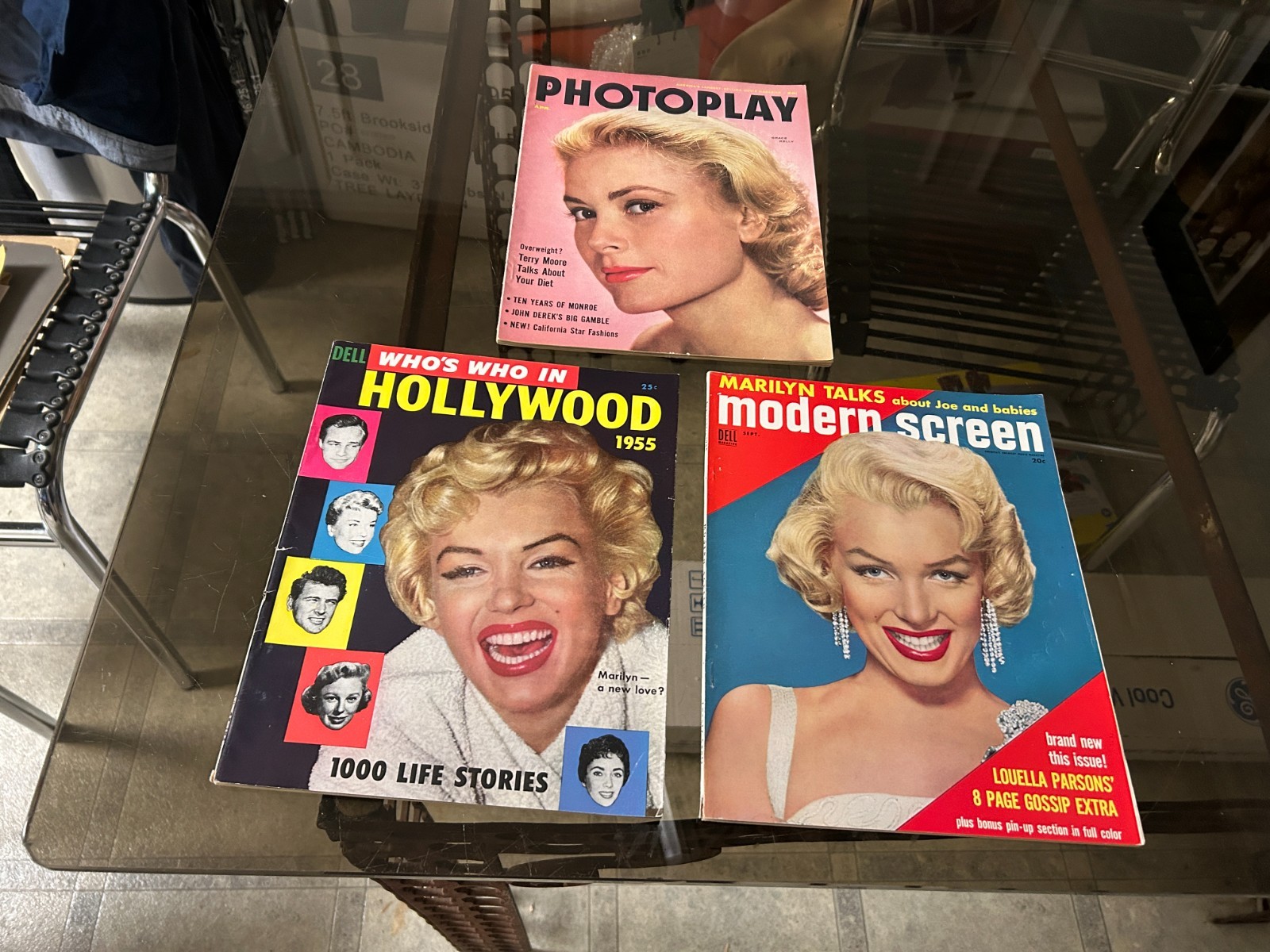 original complete 1954 & 1955 MAGAZINES X 3..2 with MARILYN MONROE on ...